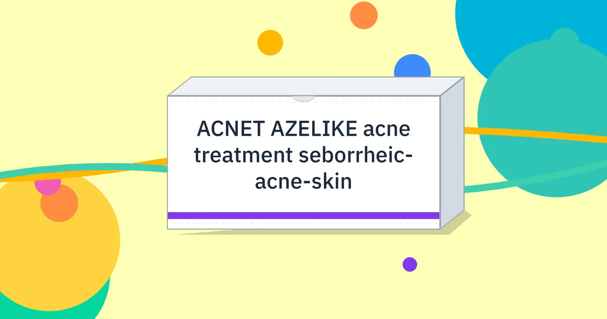 Symbolbild: Packung mit der Aufschrift ACNET AZELIKE acne treatment seborrheic-acne-skin (PZN 12478333) – Verfügbarkeit und Bezug in Apotheken in Frankfurt am Main