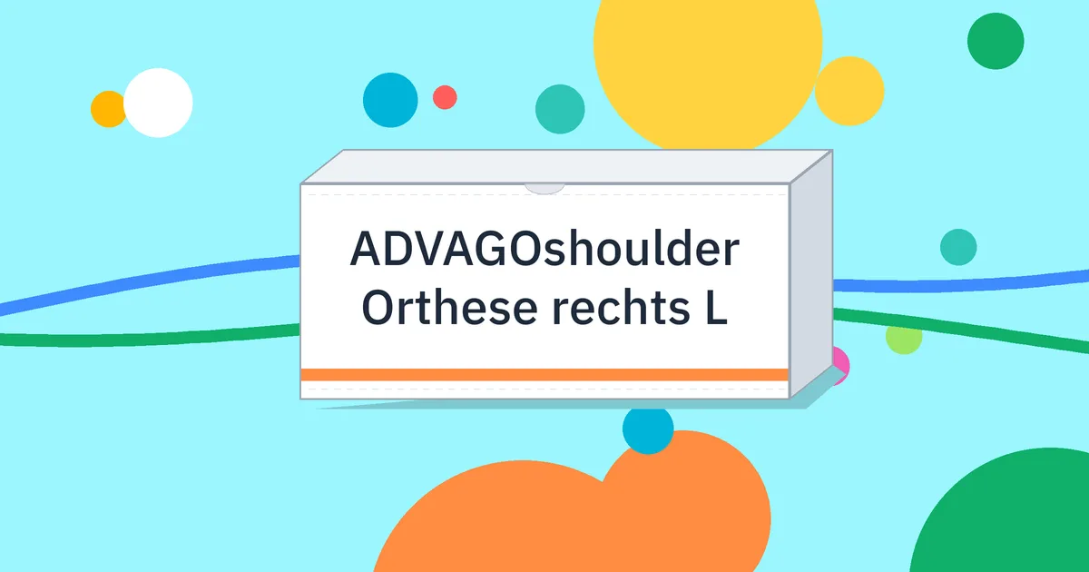 Symbolbild: Packung mit der Aufschrift ADVAGOshoulder Orthese rechts L (PZN 17519404) – Verfügbarkeit und Bezug in Apotheken in Frankfurt am Main