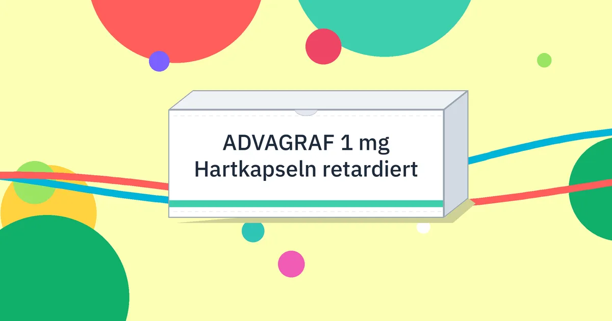 Symbolbild: Packung mit der Aufschrift ADVAGRAF 1 mg Hartkapseln retardiert (PZN 12454605) – Verfügbarkeit und Bezug in Apotheken in Frankfurt am Main