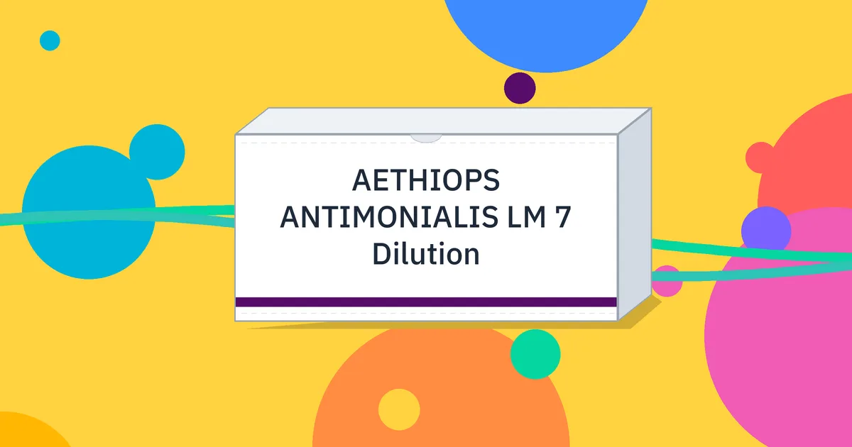 Symbolbild: Packung mit der Aufschrift AETHIOPS ANTIMONIALIS LM 7 Dilution (PZN 13300933) – Verfügbarkeit und Bezug in Apotheken in Frankfurt am Main