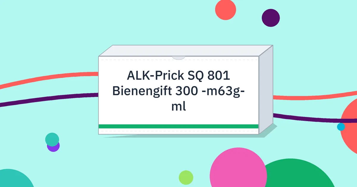 Symbolbild: Packung mit der Aufschrift ALK-Prick SQ 801 Bienengift 300 -m63g-ml (PZN 02531138) – Verfügbarkeit und Bezug in Apotheken in Frankfurt am Main