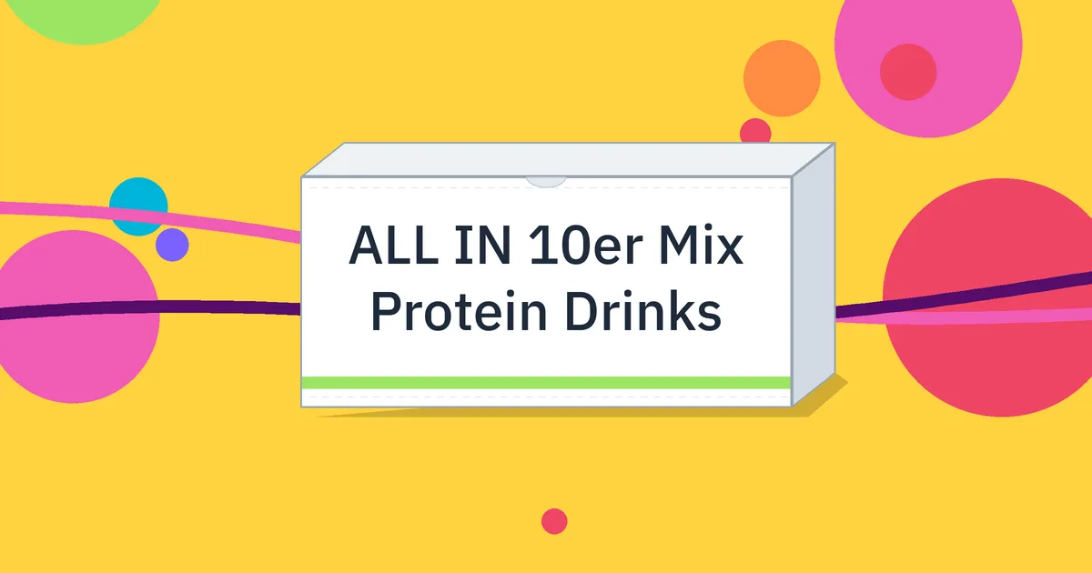 Symbolbild: Packung mit der Aufschrift ALL IN 10er Mix Protein Drinks (PZN 20858831) – Verfügbarkeit und Bezug in Apotheken in Frankfurt am Main