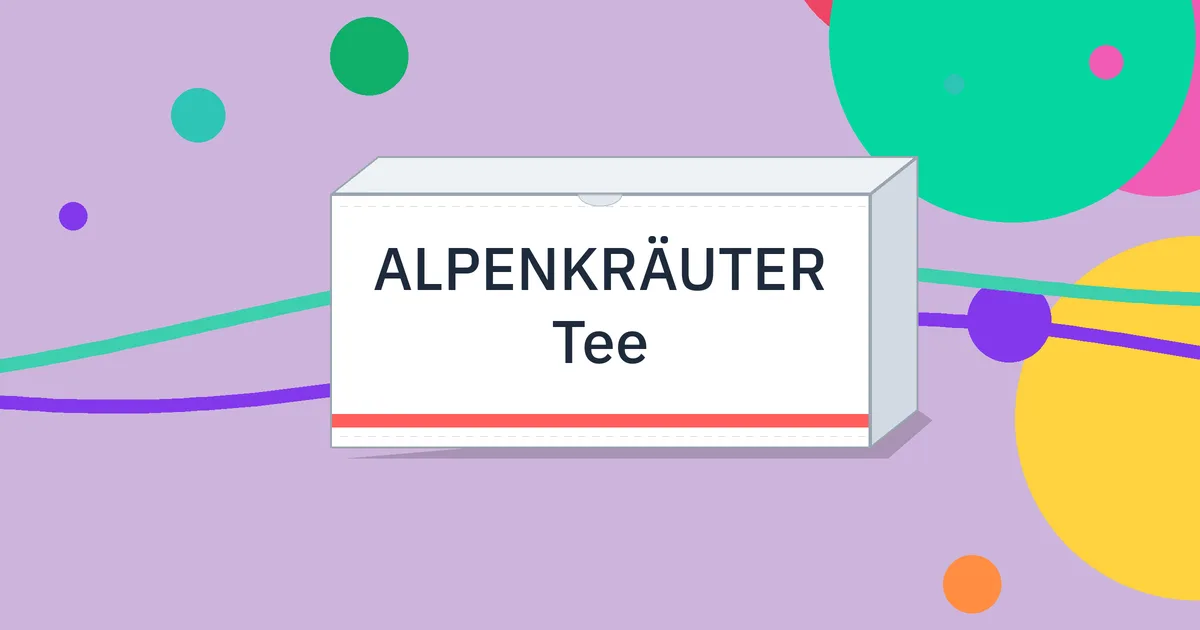 Symbolbild: Packung mit der Aufschrift ALPENKRÄUTER Tee (PZN 00314520) – Verfügbarkeit und Bezug in Apotheken in Frankfurt am Main