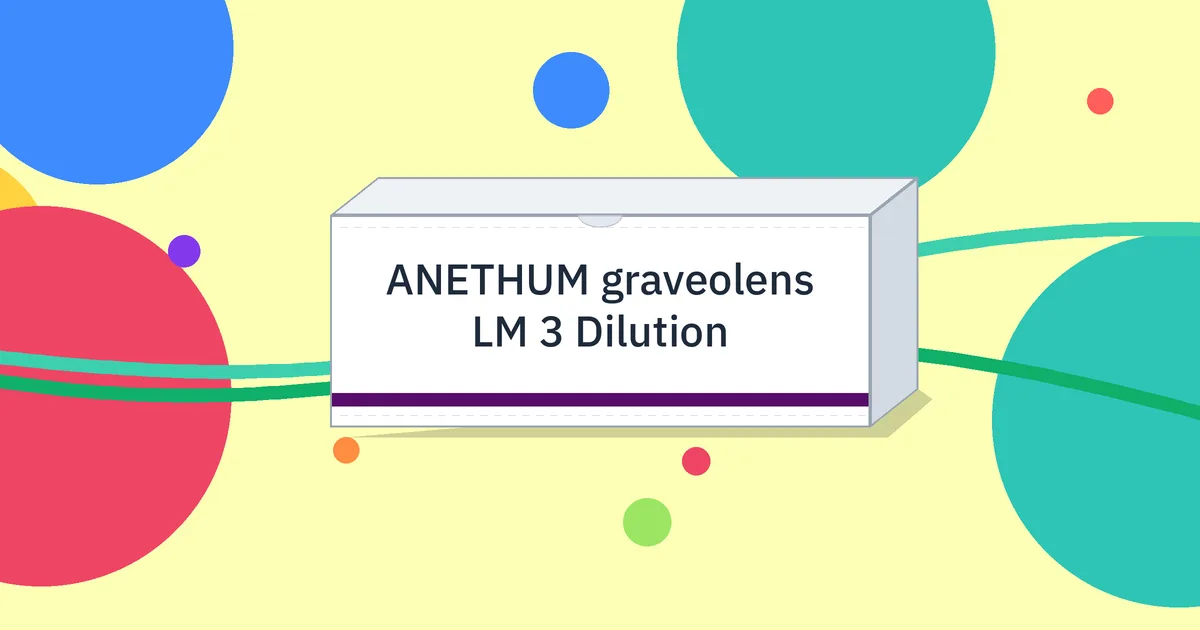 Symbolbild: Packung mit der Aufschrift ANETHUM graveolens LM 3 Dilution (PZN 16007984) – Verfügbarkeit und Bezug in Apotheken in Frankfurt am Main