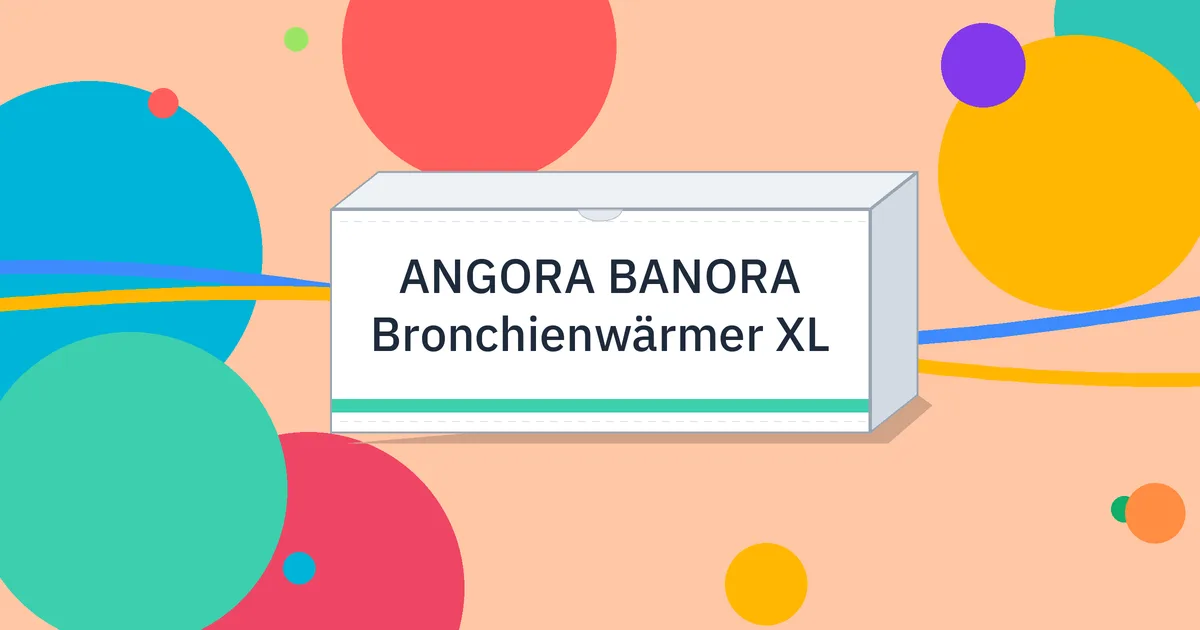 Symbolbild: Packung mit der Aufschrift ANGORA BANORA Bronchienwärmer XL (PZN 05514399) – Verfügbarkeit und Bezug in Apotheken in Frankfurt am Main
