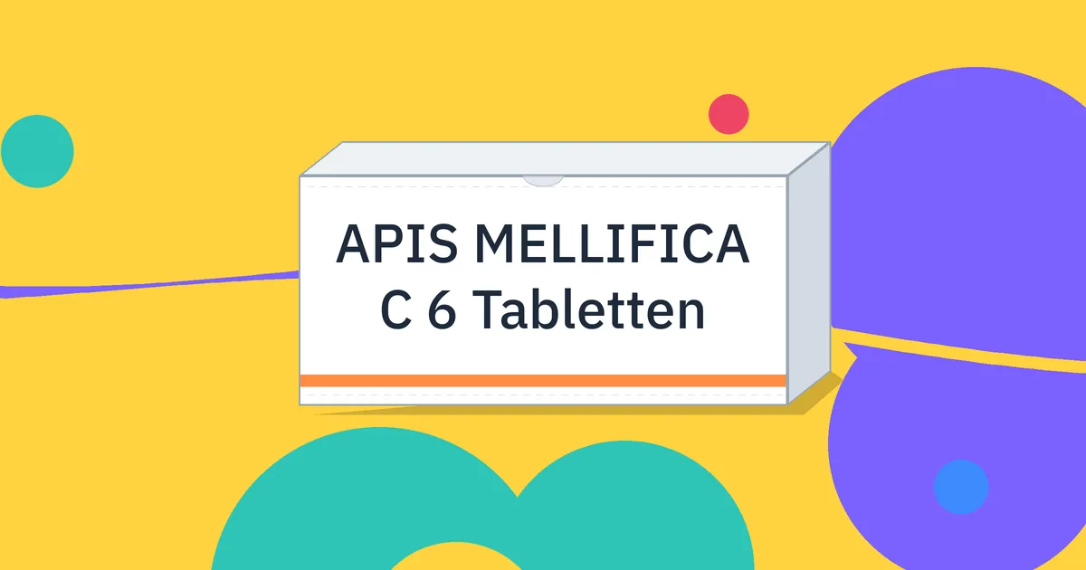 Symbolbild: Packung mit der Aufschrift APIS MELLIFICA C 6 Tabletten (PZN 07159206) – Verfügbarkeit und Bezug in Apotheken in Frankfurt am Main