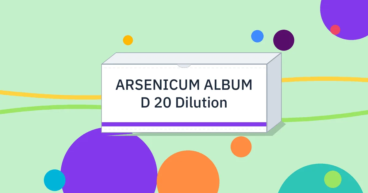 Symbolbild: Packung mit der Aufschrift ARSENICUM ALBUM D 20 Dilution (PZN 04205354) – Verfügbarkeit und Bezug in Apotheken in Frankfurt am Main