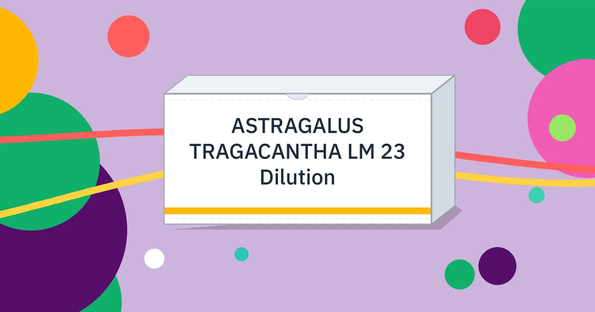 Symbolbild: Packung mit der Aufschrift ASTRAGALUS TRAGACANTHA LM 23 Dilution (PZN 13405135) – Verfügbarkeit und Bezug in Apotheken in Frankfurt am Main