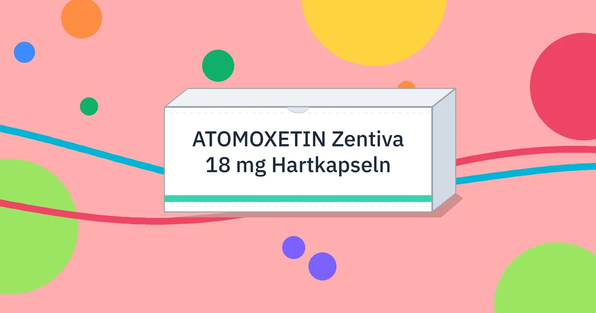 Symbolbild: Packung mit der Aufschrift ATOMOXETIN Zentiva 18 mg Hartkapseln (PZN 14313429) – Verfügbarkeit und Bezug in Apotheken in Frankfurt am Main