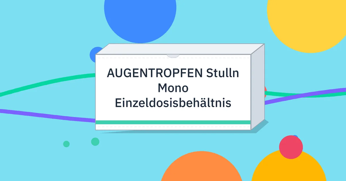 Symbolbild: Packung mit der Aufschrift AUGENTROPFEN Stulln Mono Einzeldosisbehältnis (PZN 05035865) – Verfügbarkeit und Bezug in Apotheken in Frankfurt am Main