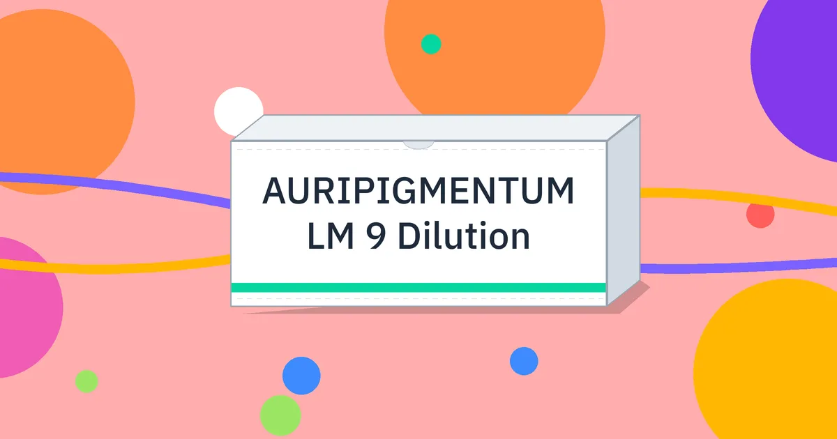 Symbolbild: Packung mit der Aufschrift AURIPIGMENTUM LM 9 Dilution (PZN 12782893) – Verfügbarkeit und Bezug in Apotheken in Frankfurt am Main