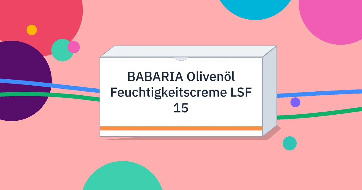 Symbolbild: Packung mit der Aufschrift BABARIA Olivenöl Feuchtigkeitscreme LSF 15 (PZN 11223536) – Verfügbarkeit und Bezug in Apotheken in Frankfurt am Main