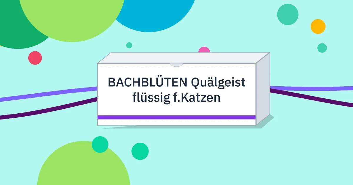 Symbolbild: Packung mit der Aufschrift BACHBLÜTEN Quälgeist flüssig f.Katzen (PZN 10263640) – Verfügbarkeit und Bezug in Apotheken in Frankfurt am Main
