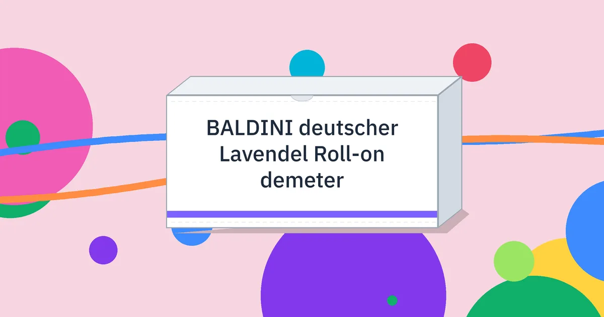 Symbolbild: Packung mit der Aufschrift BALDINI deutscher Lavendel Roll-on demeter (PZN 15867466) – Verfügbarkeit und Bezug in Apotheken in Frankfurt am Main
