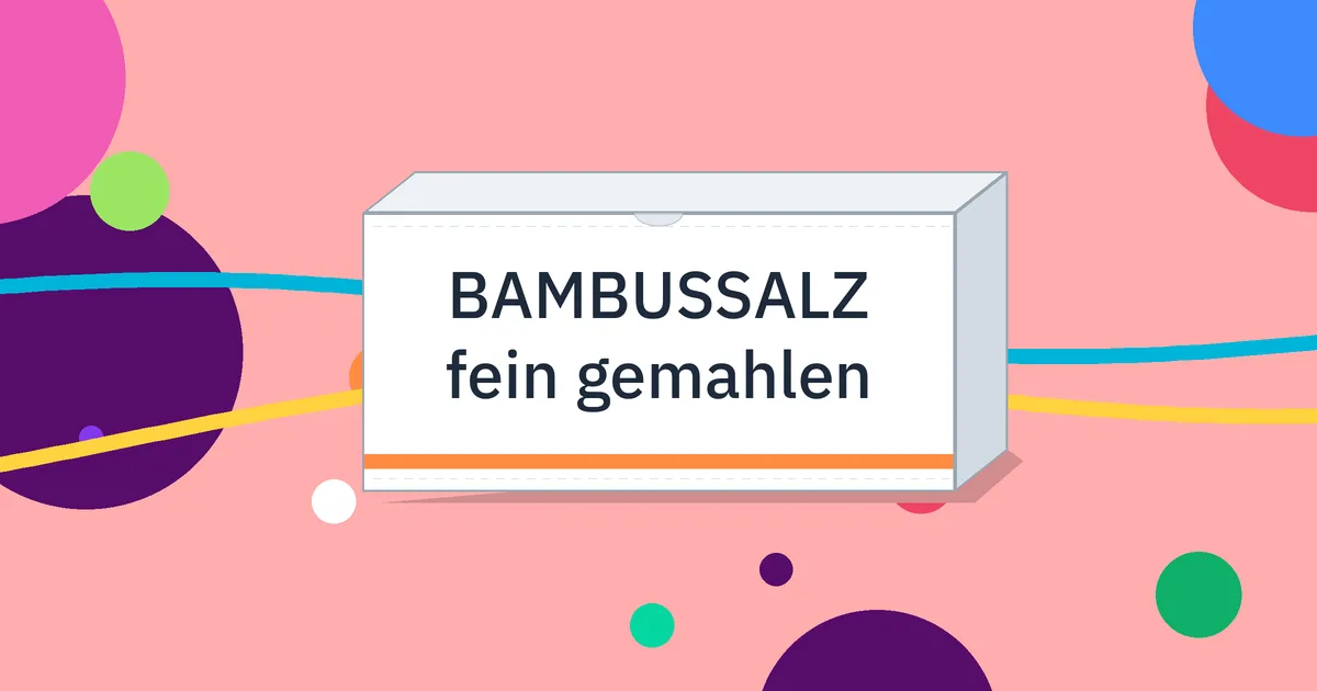 Symbolbild: Packung mit der Aufschrift BAMBUSSALZ fein gemahlen (PZN 17240889) – Verfügbarkeit und Bezug in Apotheken in Frankfurt am Main