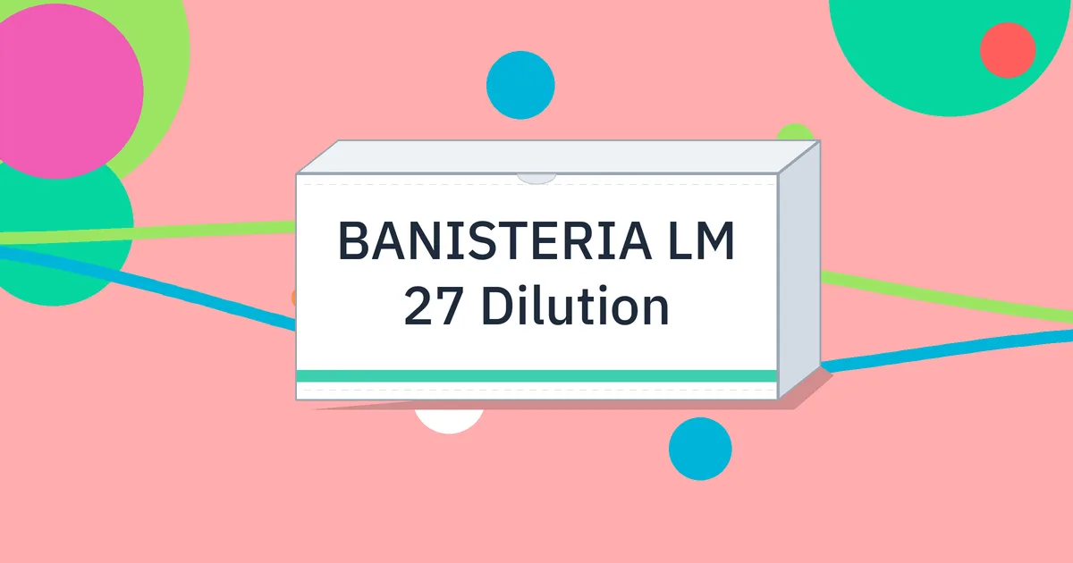 Symbolbild: Packung mit der Aufschrift BANISTERIA LM 27 Dilution (PZN 13376008) – Verfügbarkeit und Bezug in Apotheken in Frankfurt am Main