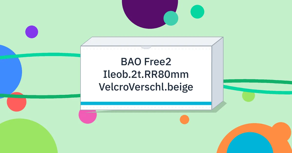 Symbolbild: Packung mit der Aufschrift BAO Free2 Ileob.2t.RR80mm VelcroVerschl.beige (PZN 16574016) – Verfügbarkeit und Bezug in Apotheken in Frankfurt am Main