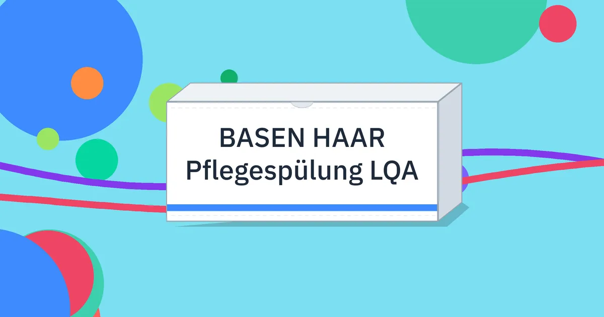 Symbolbild: Packung mit der Aufschrift BASEN HAAR Pflegespülung LQA (PZN 00797748) – Verfügbarkeit und Bezug in Apotheken in Frankfurt am Main