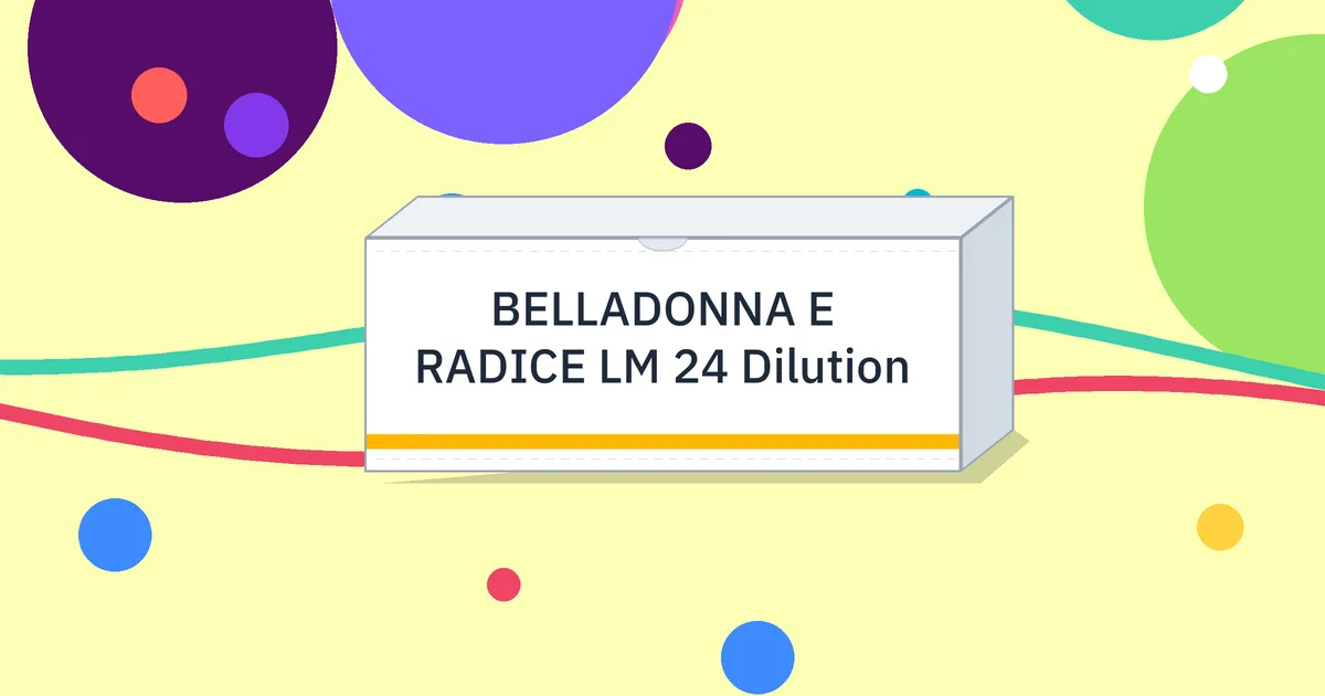 Symbolbild: Packung mit der Aufschrift BELLADONNA E RADICE LM 24 Dilution (PZN 13381469) – Verfügbarkeit und Bezug in Apotheken in Frankfurt am Main