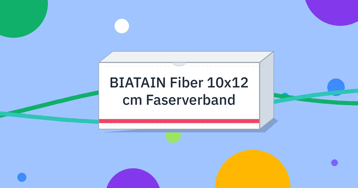 Symbolbild: Packung mit der Aufschrift BIATAIN Fiber 10x12 cm Faserverband (PZN 20056913) – Verfügbarkeit und Bezug in Apotheken in Frankfurt am Main