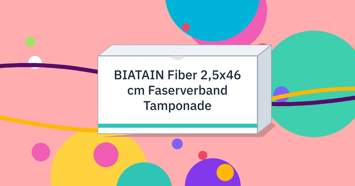 Symbolbild: Packung mit der Aufschrift BIATAIN Fiber 2,5x46 cm Faserverband Tamponade (PZN 19158809) – Verfügbarkeit und Bezug in Apotheken in Frankfurt am Main