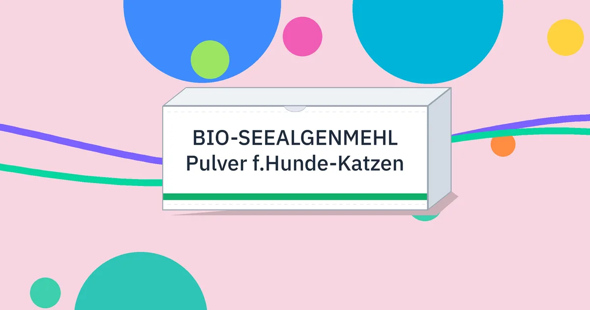 Symbolbild: Packung mit der Aufschrift BIO-SEEALGENMEHL Pulver f.Hunde-Katzen (PZN 18315371) – Verfügbarkeit und Bezug in Apotheken in Frankfurt am Main