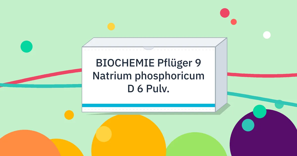 Symbolbild: Packung mit der Aufschrift BIOCHEMIE Pflüger 9 Natrium phosphoricum D 6 Pulv. (PZN 16522522) – Verfügbarkeit und Bezug in Apotheken in Frankfurt am Main