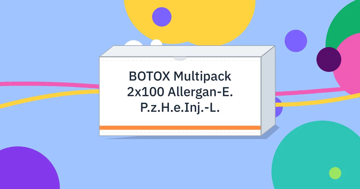 Symbolbild: Packung mit der Aufschrift BOTOX Multipack 2x100 Allergan-E. P.z.H.e.Inj.-L. (PZN 18684080) – Verfügbarkeit und Bezug in Apotheken in Frankfurt am Main