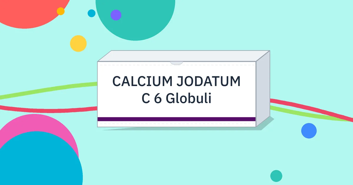 Symbolbild: Packung mit der Aufschrift CALCIUM JODATUM C 6 Globuli (PZN 19714713) – Verfügbarkeit und Bezug in Apotheken in Frankfurt am Main