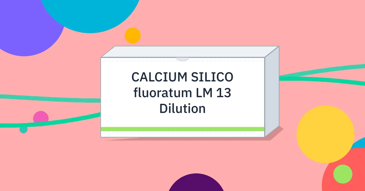 Symbolbild: Packung mit der Aufschrift CALCIUM SILICO fluoratum LM 13 Dilution (PZN 12806116) – Verfügbarkeit und Bezug in Apotheken in Frankfurt am Main