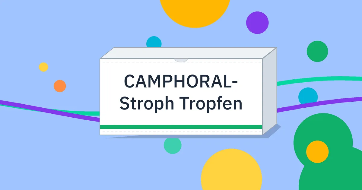 Symbolbild: Packung mit der Aufschrift CAMPHORAL-Stroph Tropfen (PZN 00216266) – Verfügbarkeit und Bezug in Apotheken in Frankfurt am Main
