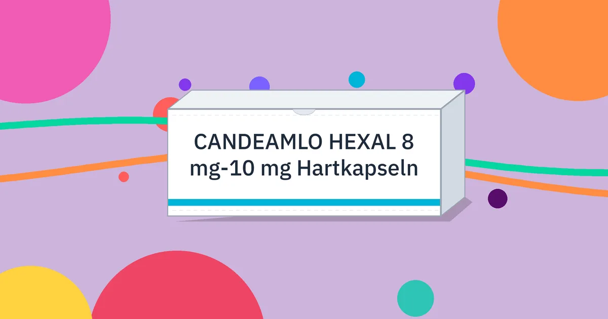 Symbolbild: Packung mit der Aufschrift CANDEAMLO HEXAL 8 mg-10 mg Hartkapseln (PZN 12343892) – Verfügbarkeit und Bezug in Apotheken in Frankfurt am Main