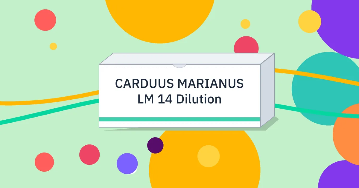 Symbolbild: Packung mit der Aufschrift CARDUUS MARIANUS LM 14 Dilution (PZN 12810767) – Verfügbarkeit und Bezug in Apotheken in Frankfurt am Main