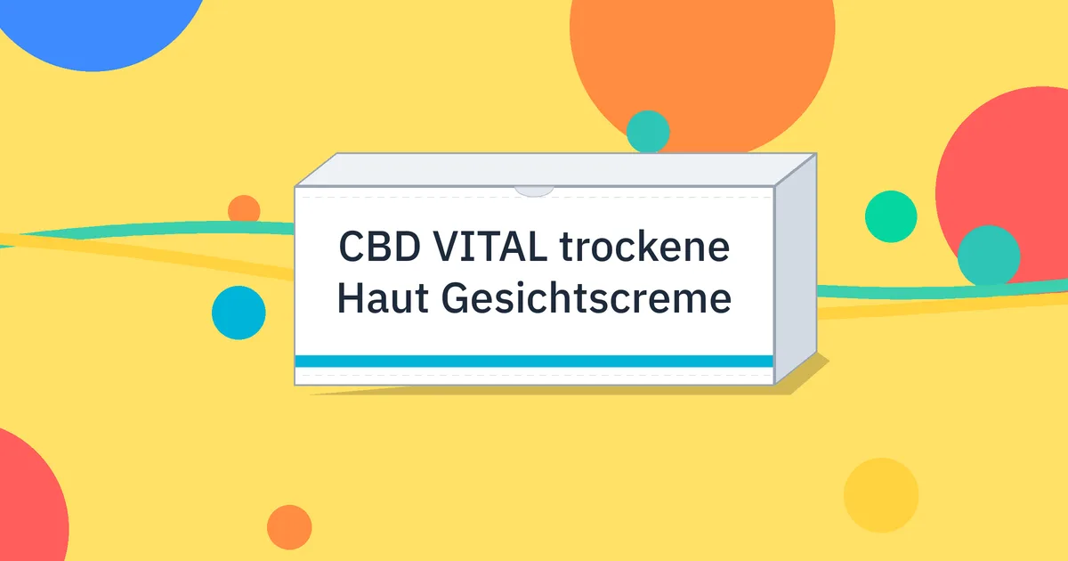 Symbolbild: Packung mit der Aufschrift CBD VITAL trockene Haut Gesichtscreme (PZN 18500418) – Verfügbarkeit und Bezug in Apotheken in Frankfurt am Main