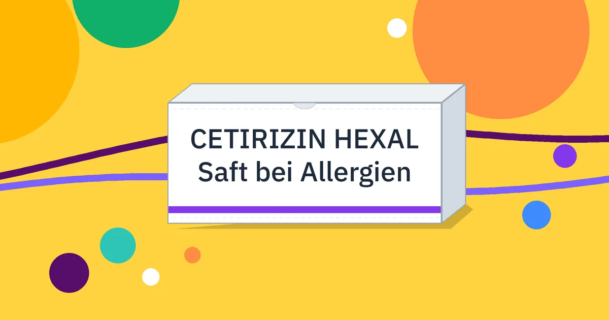 Symbolbild: Packung mit der Aufschrift CETIRIZIN HEXAL Saft bei Allergien (PZN 01830117) – Verfügbarkeit und Bezug in Apotheken in Frankfurt am Main