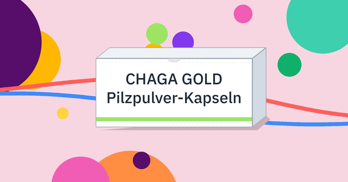 Symbolbild: Packung mit der Aufschrift CHAGA GOLD Pilzpulver-Kapseln (PZN 19709965) – Verfügbarkeit und Bezug in Apotheken in Frankfurt am Main