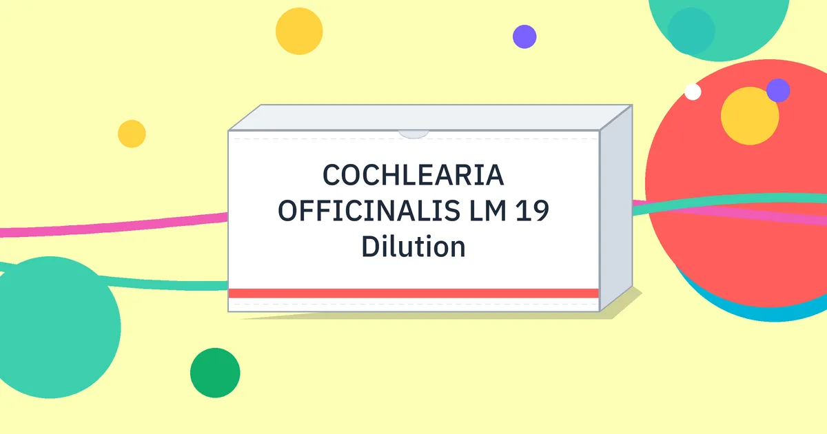 Symbolbild: Packung mit der Aufschrift COCHLEARIA OFFICINALIS LM 19 Dilution (PZN 12829548) – Verfügbarkeit und Bezug in Apotheken in Frankfurt am Main
