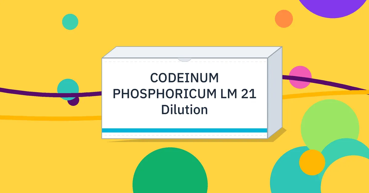 Symbolbild: Packung mit der Aufschrift CODEINUM PHOSPHORICUM LM 21 Dilution (PZN 12830072) – Verfügbarkeit und Bezug in Apotheken in Frankfurt am Main