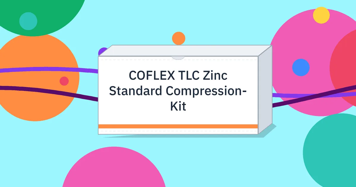 Symbolbild: Packung mit der Aufschrift COFLEX TLC Zinc Standard Compression-Kit (PZN 17599194) – Verfügbarkeit und Bezug in Apotheken in Frankfurt am Main