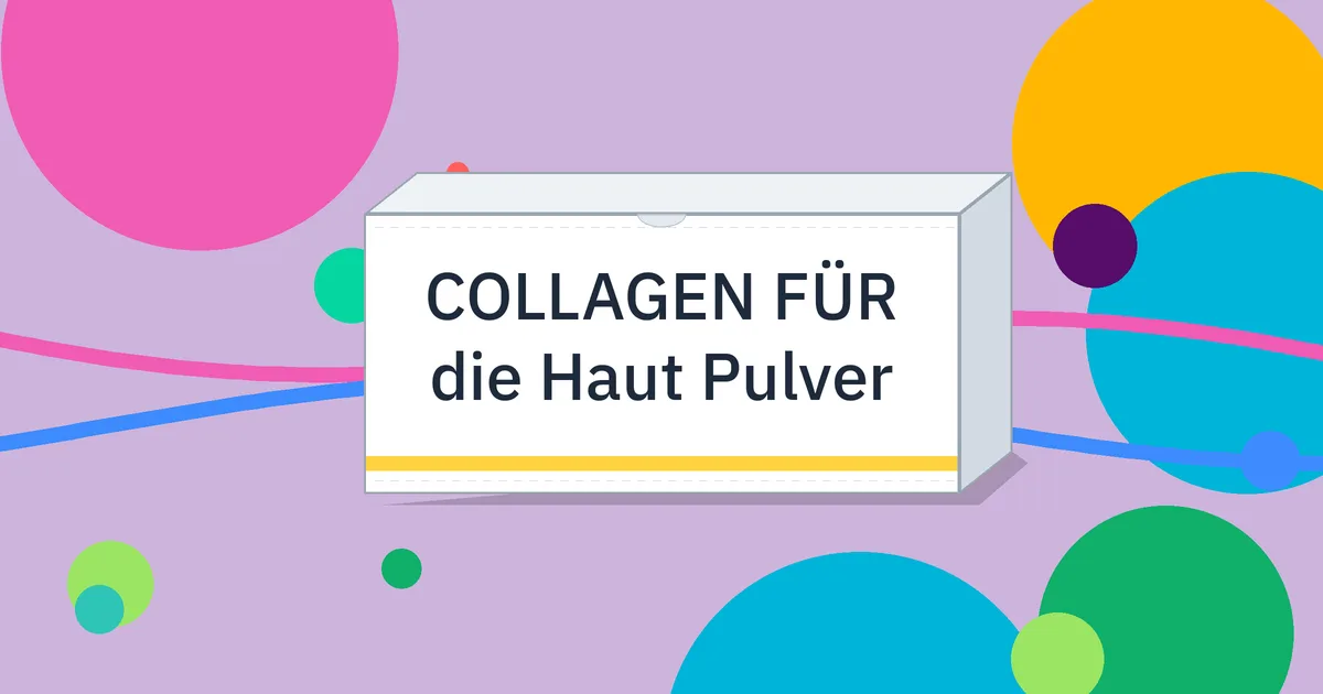 Symbolbild: Packung mit der Aufschrift COLLAGEN FÜR die Haut Pulver (PZN 11101224) – Verfügbarkeit und Bezug in Apotheken in Frankfurt am Main
