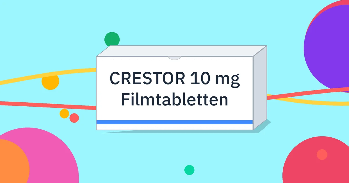 Symbolbild: Packung mit der Aufschrift CRESTOR 10 mg Filmtabletten (PZN 06808766) – Verfügbarkeit und Bezug in Apotheken in Frankfurt am Main