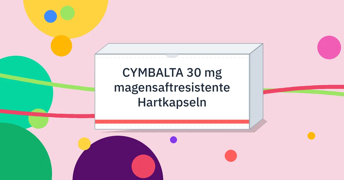 Symbolbild: Packung mit der Aufschrift CYMBALTA 30 mg magensaftresistente Hartkapseln (PZN 00363352) – Verfügbarkeit und Bezug in Apotheken in Frankfurt am Main