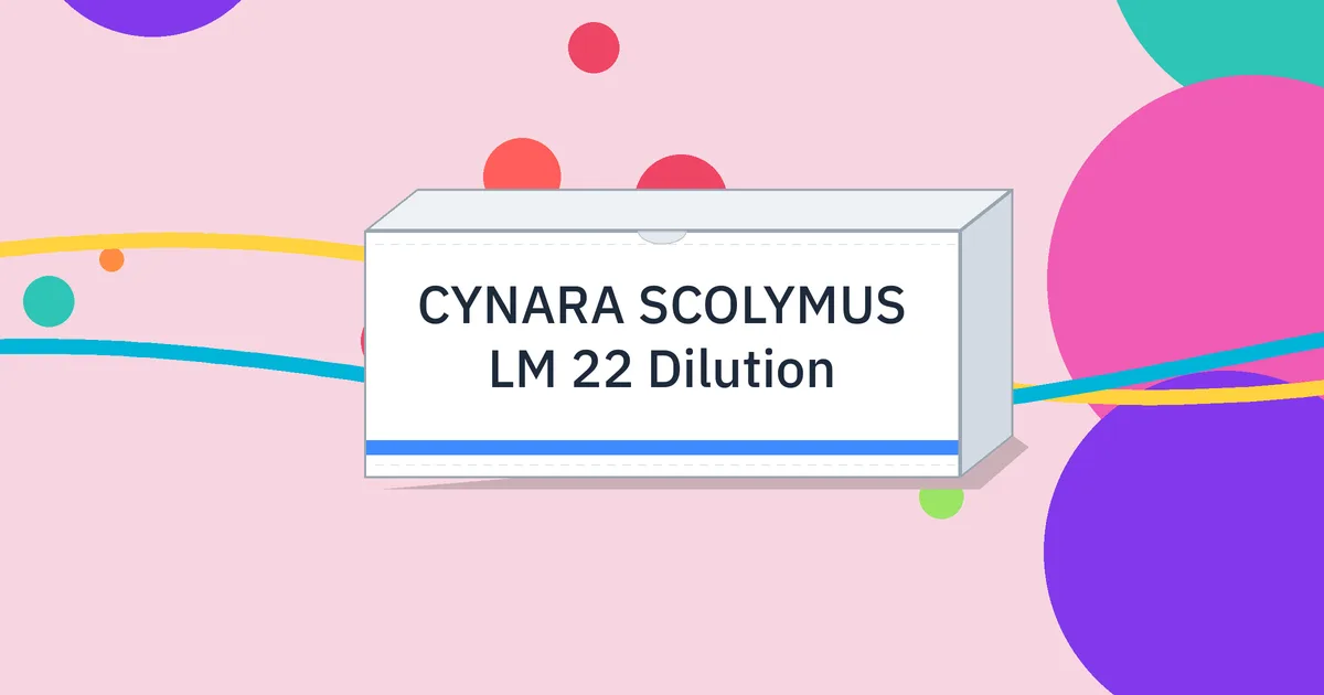 Symbolbild: Packung mit der Aufschrift CYNARA SCOLYMUS LM 22 Dilution (PZN 13459705) – Verfügbarkeit und Bezug in Apotheken in Frankfurt am Main