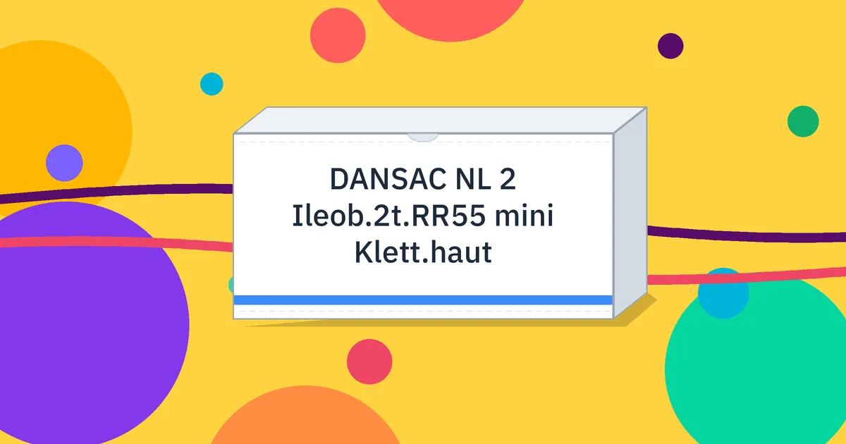 Symbolbild: Packung mit der Aufschrift DANSAC NL 2 Ileob.2t.RR55 mini Klett.haut (PZN 08843749) – Verfügbarkeit und Bezug in Apotheken in Frankfurt am Main