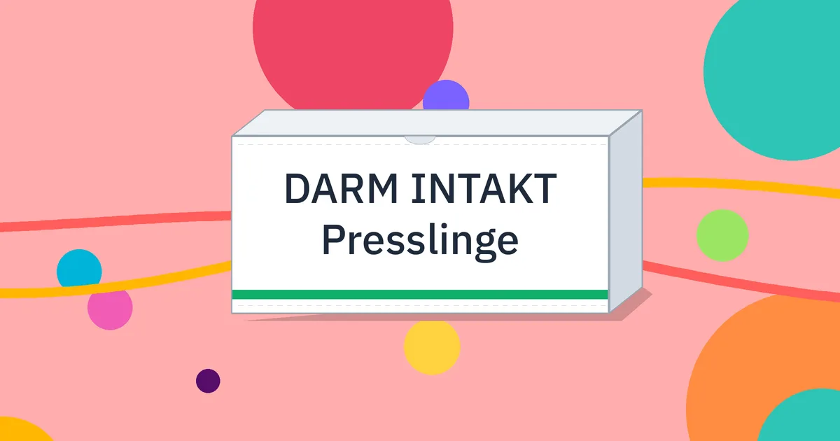 Symbolbild: Packung mit der Aufschrift DARM INTAKT Presslinge (PZN 14040227) – Verfügbarkeit und Bezug in Apotheken in Frankfurt am Main
