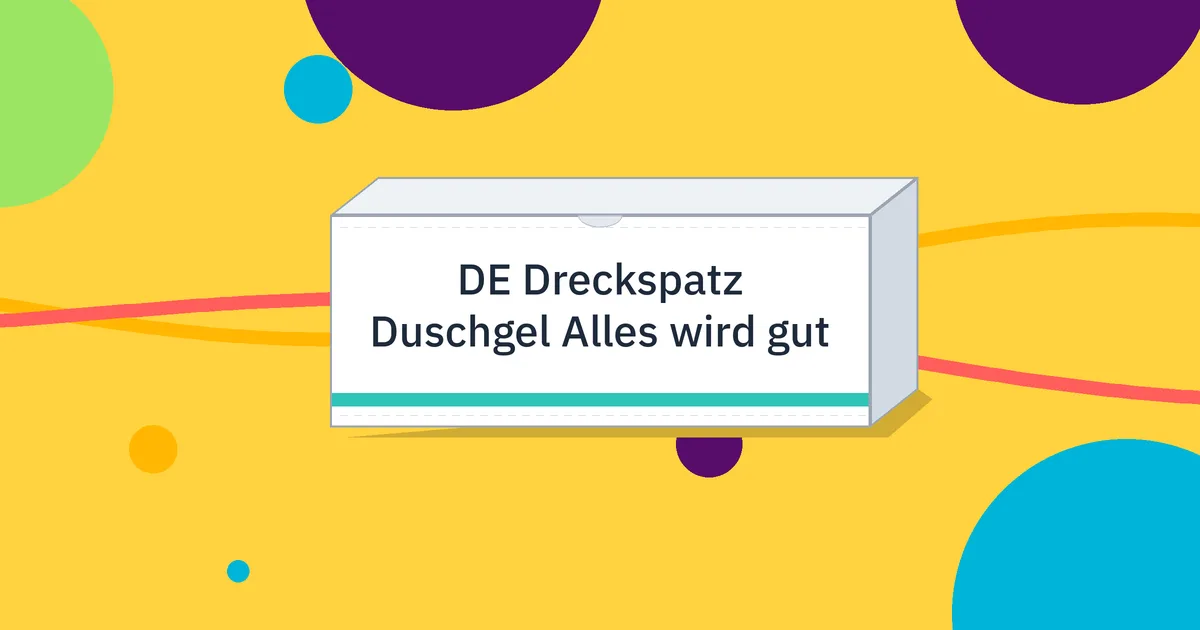 Symbolbild: Packung mit der Aufschrift DE Dreckspatz Duschgel Alles wird gut (PZN 12892179) – Verfügbarkeit und Bezug in Apotheken in Frankfurt am Main