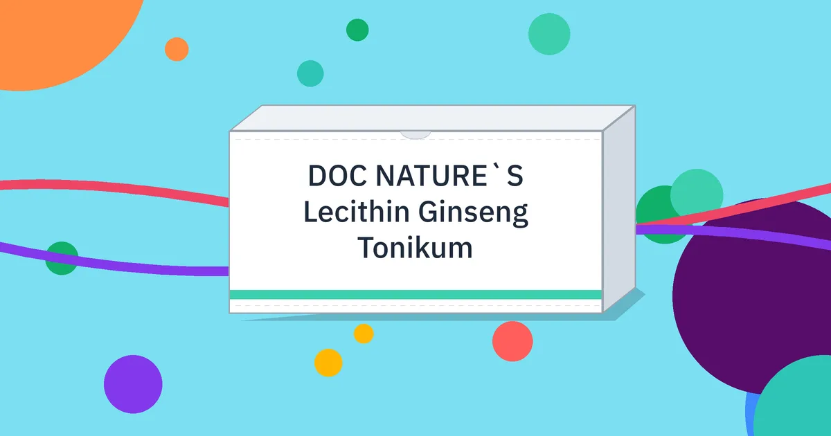 Symbolbild: Packung mit der Aufschrift DOC NATURE`S Lecithin Ginseng Tonikum (PZN 20637567) – Verfügbarkeit und Bezug in Apotheken in Frankfurt am Main