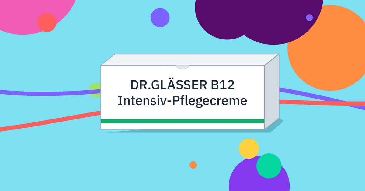 Symbolbild: Packung mit der Aufschrift DR.GLÄSSER B12 Intensiv-Pflegecreme (PZN 17581685) – Verfügbarkeit und Bezug in Apotheken in Frankfurt am Main