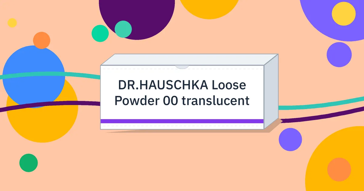 Symbolbild: Packung mit der Aufschrift DR.HAUSCHKA Loose Powder 00 translucent (PZN 18651146) – Verfügbarkeit und Bezug in Apotheken in Frankfurt am Main