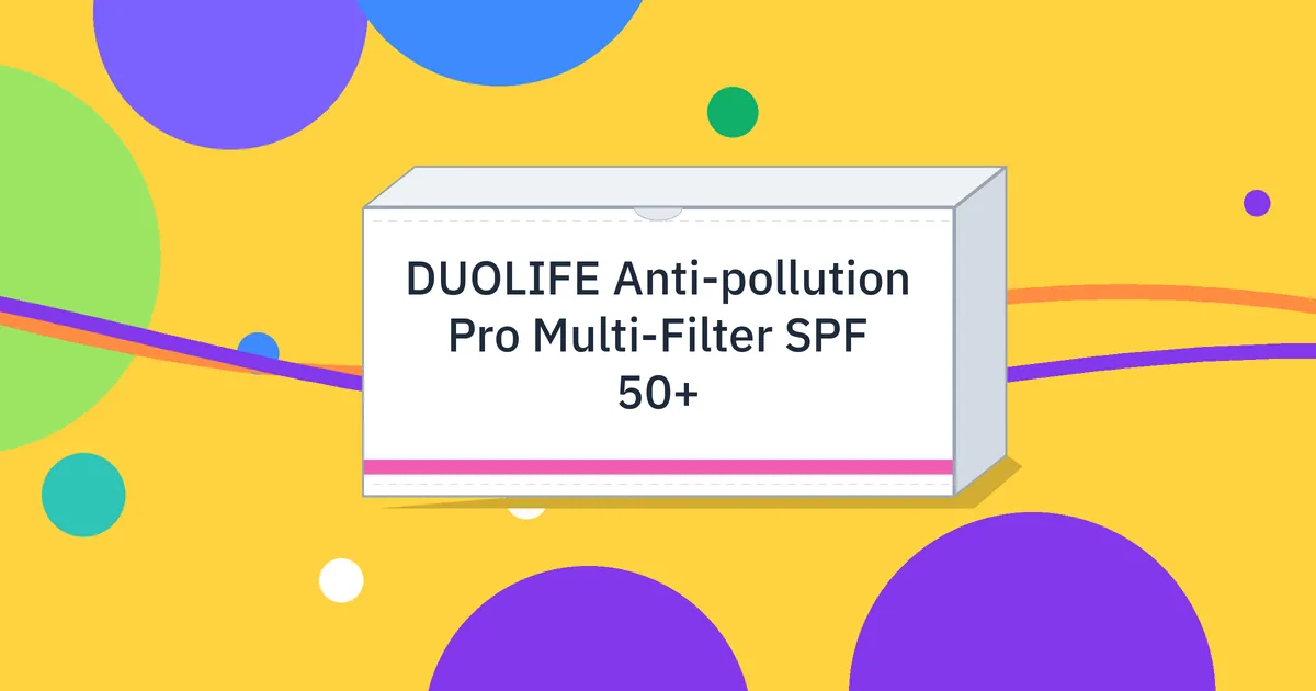 Symbolbild: Packung mit der Aufschrift DUOLIFE Anti-pollution Pro Multi-Filter SPF 50+ (PZN 20289876) – Verfügbarkeit und Bezug in Apotheken in Frankfurt am Main